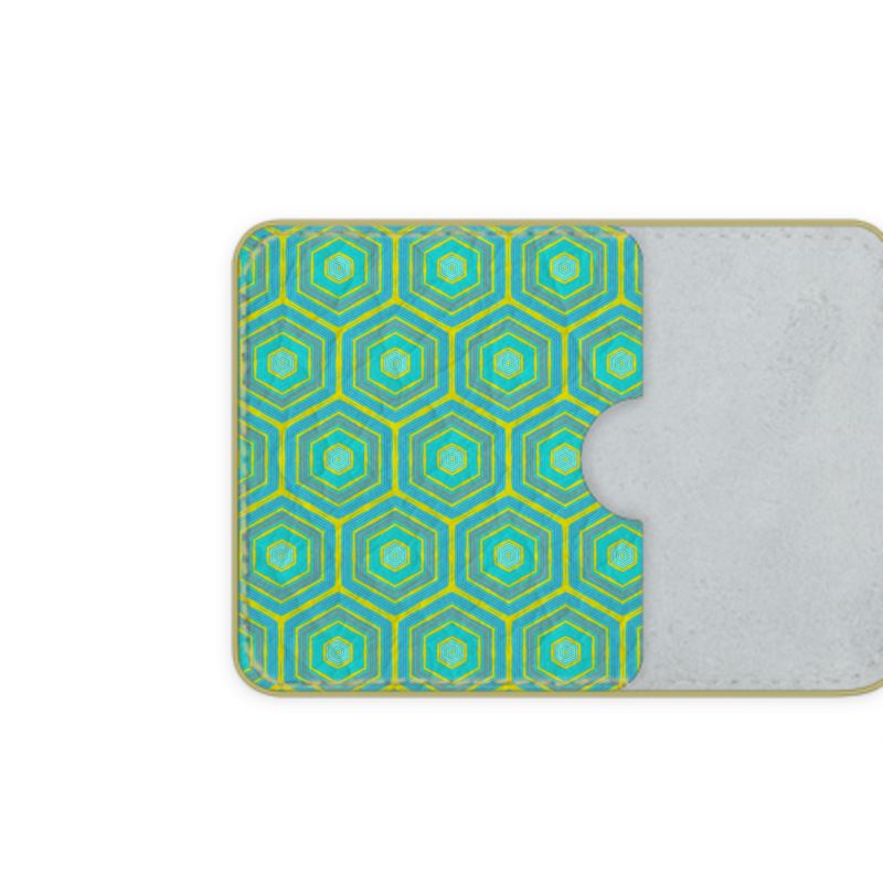 Turquoise Honeycomb Leather Card Case – InColour Designs